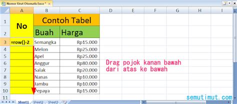Cara Membuat Nomor Otomatis Di Excel Praktis SemutImut Tutorial Hp Dan Komputer Terbaik