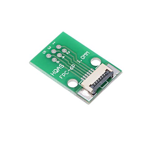 Ffc Fpc 6 Pin Adapter Board 1mm To 2 54mm Soldered Connector Roboticsdna
