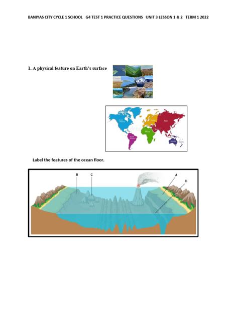 علوم اوراق عمل بالانجليزي 20 Pdf Seabed Earth