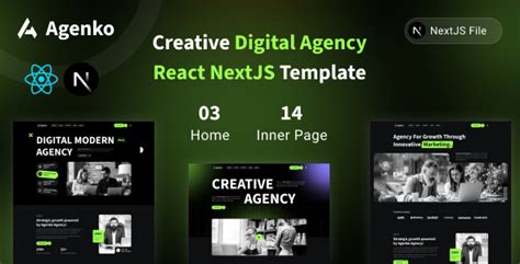 Agenko Creative Digital Agency React Nextjs Template By Themeservices