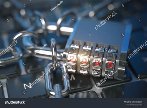New Year 2025 Code Lock On Stock Illustration 2537525803 Shutterstock