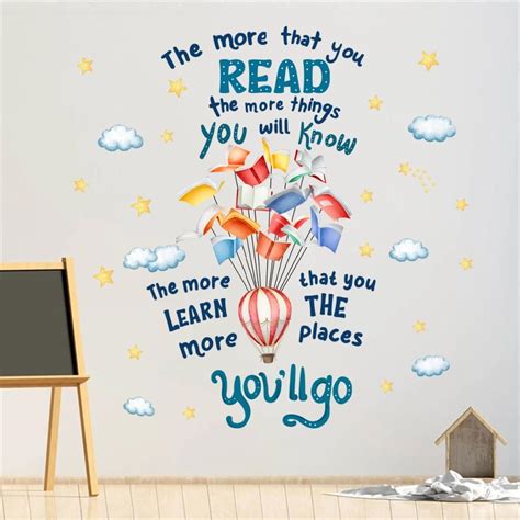 Yimehdan Reading Book Wall Decal The More That You Read The