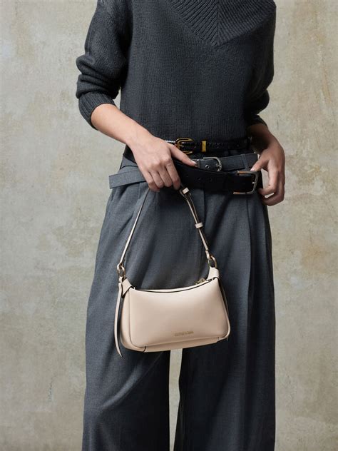 Oat Mini Calla Shoulder Bag Oat Charles And Keith In