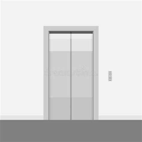 Passenger Elevator Lift With Closed Metallic Cabin Door Stock