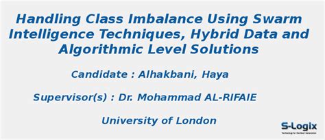 Handling Class Imbalance PHD Thesis S Logix