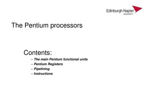 Ppt The Pentium Processors Powerpoint Presentation Free Download