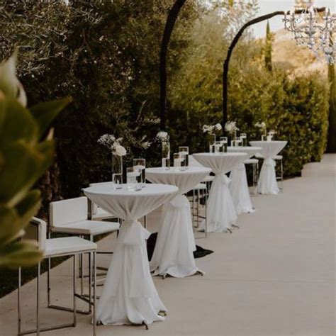 Standing Tables Inspiration Elegant Garden Wedding Decor Outdoor
