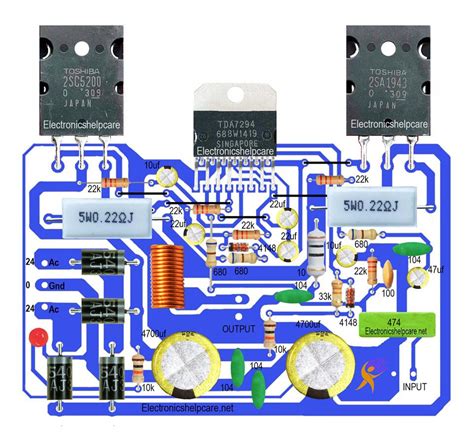 Audio Amplifier Circuit Using Tda7294 In 2025 Audio Amplifier Circuit Diy Amplifier