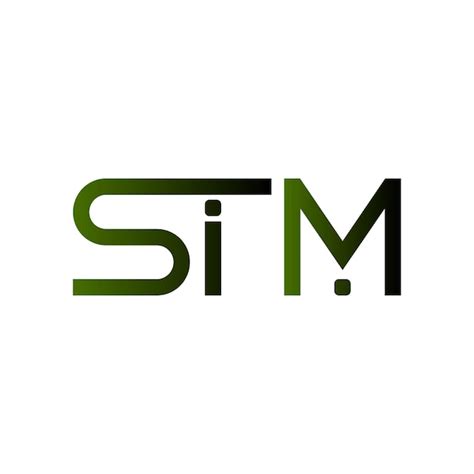 Stm Logo Initial Monogram Gradient Modern Minimalist Lettermark
