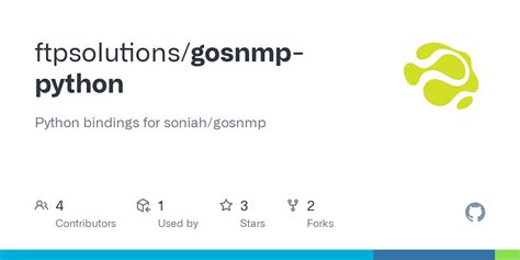 Github Ftpsolutions Gosnmp Python Python Bindings For Soniah Gosnmp