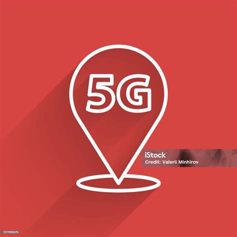 화이트 라인 위치 5g 긴 그림자격리 새로운 무선 인터넷 와이파이 연결 아이콘 글로벌 네트워크 고속 연결 데이터 속도 기술 벡터 0명에 대한 스톡 벡터 아트 및 기타 이미지