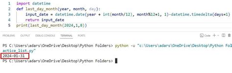 Python Program To Find The Last Day Of A Month