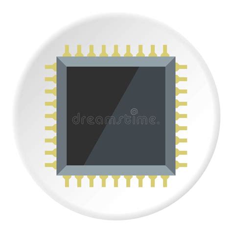 Computer Microchip Icon Outline Stock Vector Illustration Of Motherboard Microchip 91906062