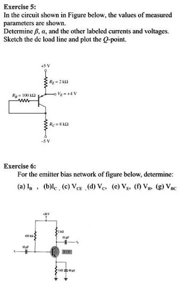 Exercise In The Circuit Shown In The Figure Below The Values Of The Measured Parameters Are