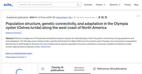 Population Structure Genetic Connectivity And Adaptation In The Olympia Oyster Ostrea Lurida