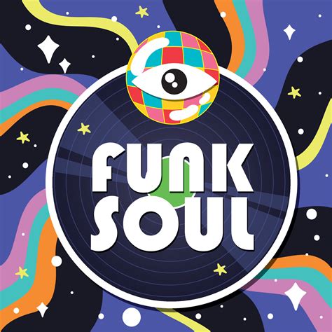 Colored Funk Music Style Concept Background Vector Illustration