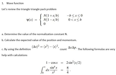Solved Wave Function Let S Review The Triangle Triangle Chegg