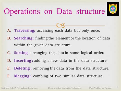 Operations On Data Structure Several Operation Performed On Ds Pptx
