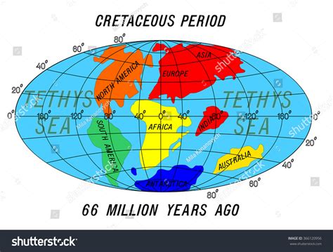 Cretaceous Period Map Cretaceous Map Over 731 Royalty Free Licensable