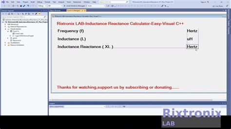 Creating Inductive Reactance Calculator Simple Easy Visual C Ep3