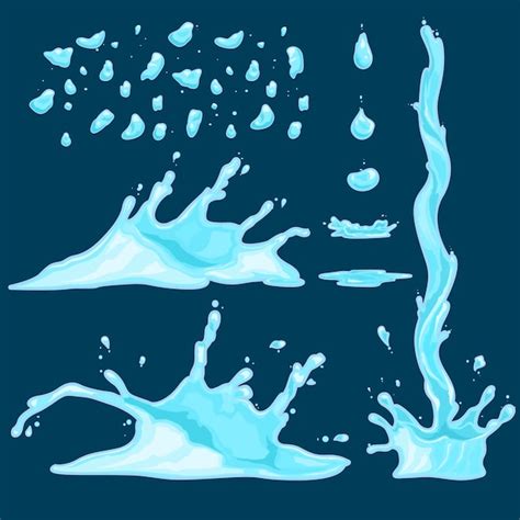 무료로 다운로드 가능한 물 튀기는 일러스트 벡터 And 일러스트