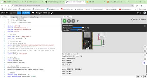Alex9ufo 聰明人求知心切 Esp32 Dht22 Telegram Start：傳送歡迎訊息 Help：顯示可用指令清單 Status：立即查詢目前溫度與濕度