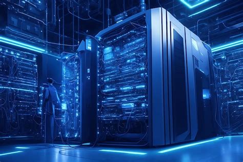 Premium Photo Mapping The Digital World Illustrations Of Big Data Supercomputers