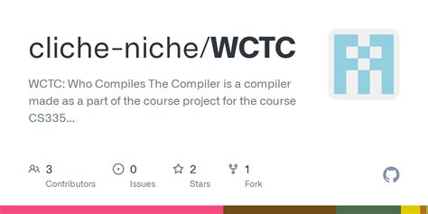 github cliche niche wctc wctc who compiles the compiler is a