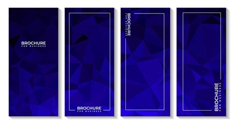 Set Of Brochures With Abstract Modern Triangles Blue Background 33295107 Vector Art At Vecteezy