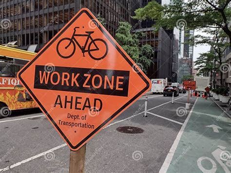 Work Zone Ahead Orange And Black Sign Department Of Transportation