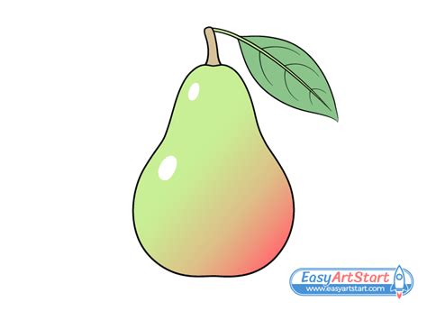 How To Draw A Pear 6 Easy Steps EasyArtStart