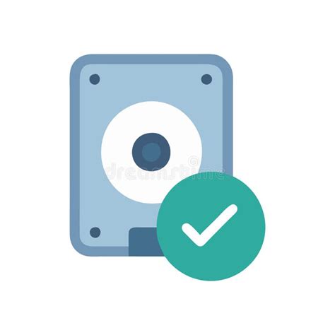 Stylish Disk Check Icon Stock Illustration Illustration Of Cloud
