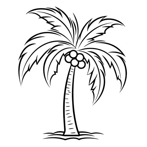 Premium Vector Vector Illustration Of A Minimalist Tropical Palm Tree