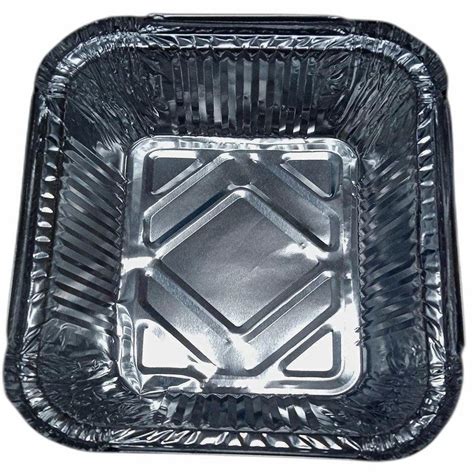 Silver Rectangular 450ml Aluminum Foil Container For Food Packaging 5mm At Rs 10piece In