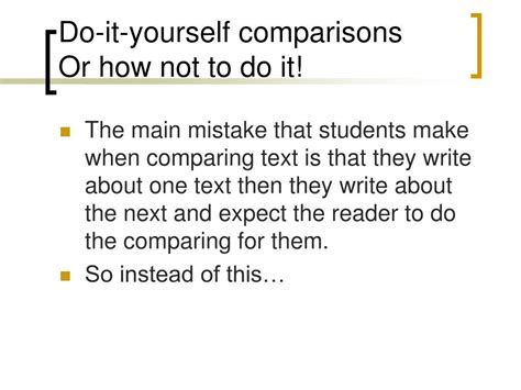 Ppt Comparing Texts Powerpoint Presentation Free Download Id 5235912