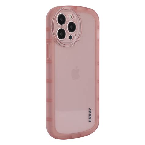 Enkay Translucent Matte Tpu Phone Case For Iphone 14 Pro Pink