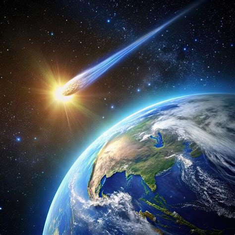 Premium Photo Comet Approaching Earth Generative Ai