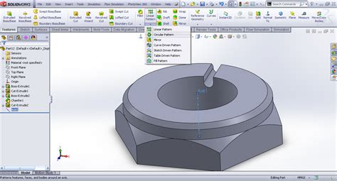 tutorial modeling a castle nut in solidworks grabcad tutorials