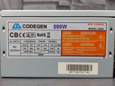 500w Codegen 300xx Atx 2 03 P4 Atx P4