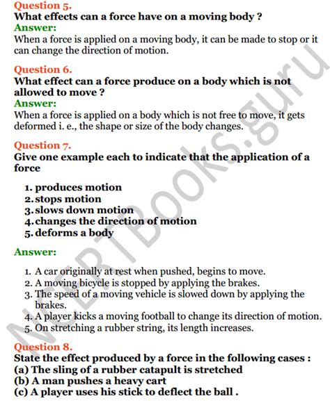 Selina Concise Physics Class 6 Icse Solutions Chapter 3 Force Ncert Books