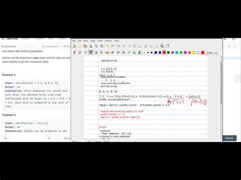 Leetcode Reducing Dishes DP YouTube