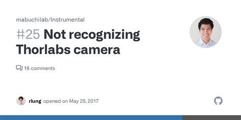 Not Recognizing Thorlabs Camera Issue Mabuchilab Instrumental Github