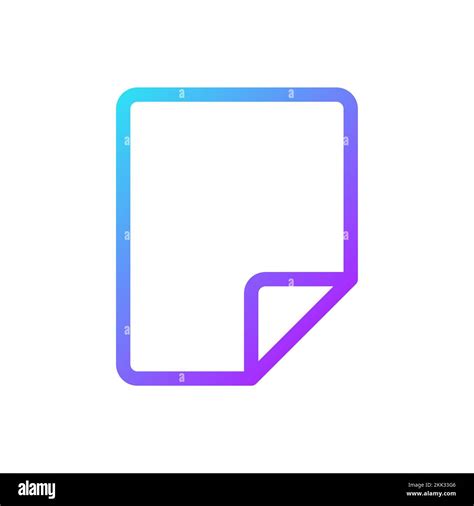 Document Pixel Perfect Gradient Linear Ui Icon Stock Vector Image And Art Alamy