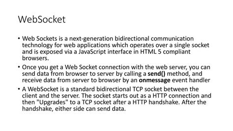 Websocket 101 Shuai Zhao Ppt Download