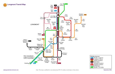Longmont Transit Map Greater Denver Transit One For All