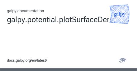 galpy potential plotsurfacedensities — galpy v1 11 1 dev0 documentation
