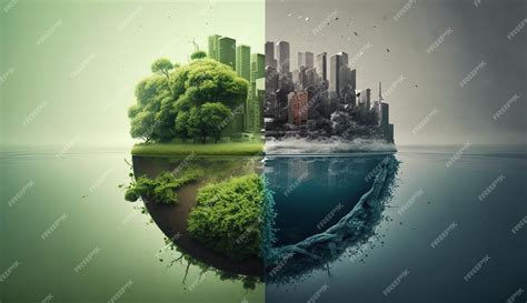 Premium Photo Greening The Urban Landscape Trees Vs Pollution