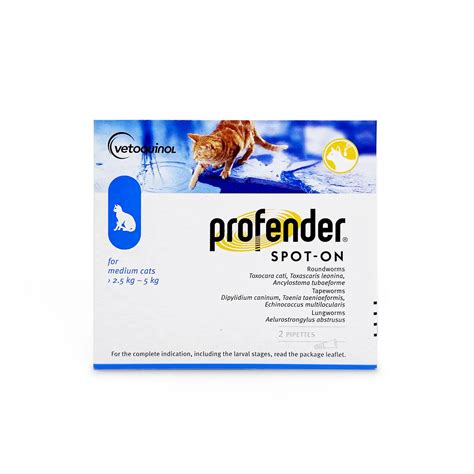 Profender Spot On Cats Allwormer Intestinal Dewormer Vetopia