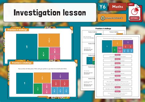 Year 6 Fractions A Investigation Lesson Grammarsaurus