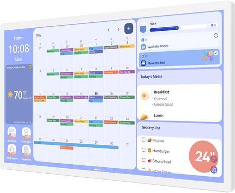 greenever 24 digital calendar wall touch screen syncs all android
